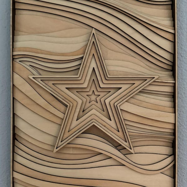 3D Layered Star Design: Laser Cut SVG Template (digital Download) - Etsy