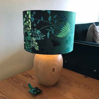 Green Leaf Lampshade Table Lamp Green Ombre Lampshade Natural - Etsy