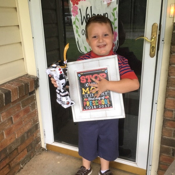 Stop Crying Mom Sign Printable First Day of Preschool Sign Photo Props ...