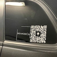 Custom QR Code Vinyl Decal | Storefront Decal | Menu QR Code Decal ...
