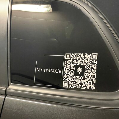 Custom QR Code Vinyl Decal Storefront Decal Menu QR Code Decal Business ...