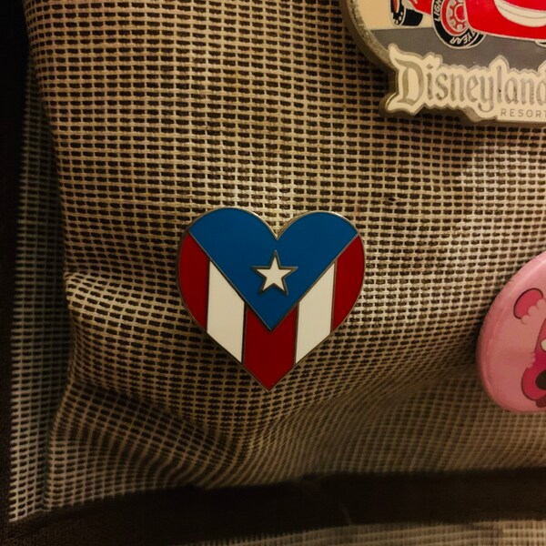 Heart Puerto Rico Flag Enamel Pin Black or Color - Etsy