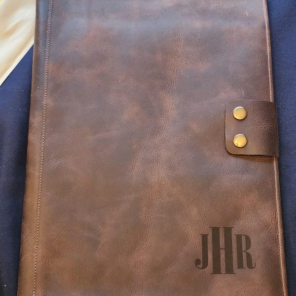 Personalized Leather Portfolio, Custom Leather Padfolio, Gift for Her ...