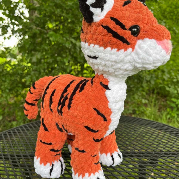 Niko Tiger - Crochet Pattern, Tiger Amigurumi Pattern, 4 Leg Tiger ...