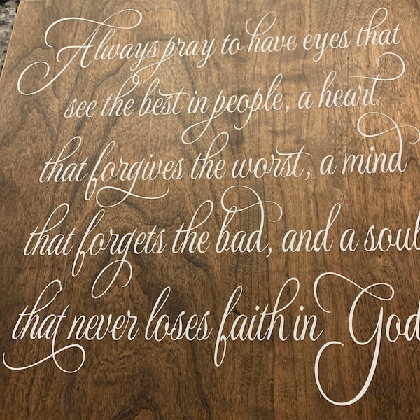 Always Pray Custom Sign, Christian Wall Art, Religious Sign, Religious ...