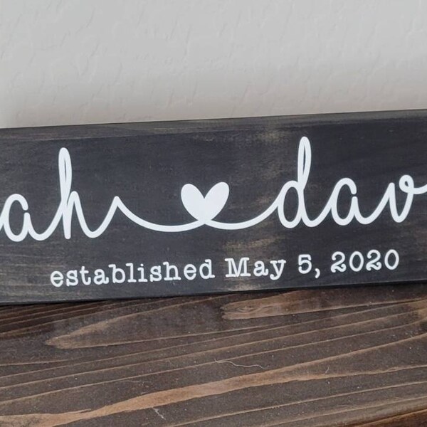 Personalized Couple Names Sign | Wedding Gift Idea | Anniversary Gift ...
