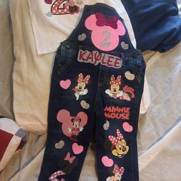 Minnie Mouse Denim Birthday Set, Minnie Converse Shoes, Birthday Outfit ...