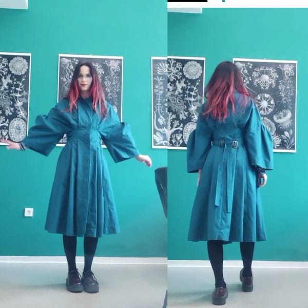 Gabardine Coat Sewing Pattern | Dark Academia Trench Pattern for Rainy ...