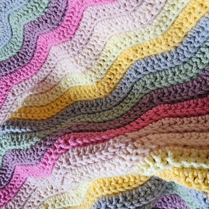 Ripple Rainbow Blanket PDF Digital Pattern Only - Etsy Australia