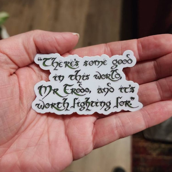 Waterproof Vinyl Sticker | Hobbit Door | Tolkien Inspired Art - Etsy