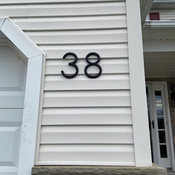 NO DRILLING REQUIRED 7.5 Vinyl Siding House Numbers Black or White - Etsy