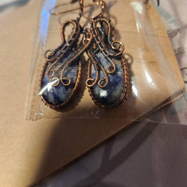 Green Flash Labradorite Gemstone Pendant Copper Wire Wrapped Pendant ...