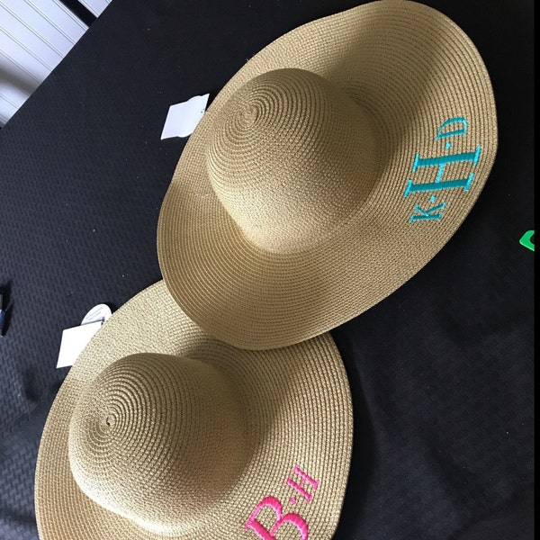 FREE Personalization ~ Women's Personalized Hat ~ Monogrammed Beach Hat ...