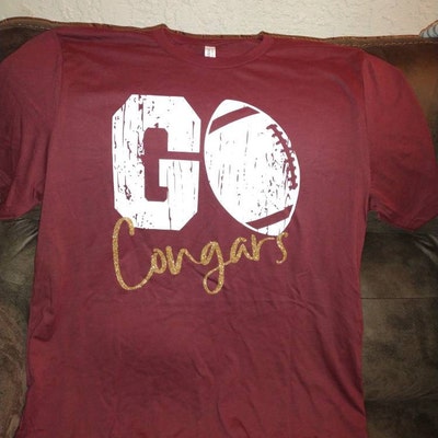 Customizable GO Mascot, Football Team Spirit, Go Bearcats, Maroon and ...