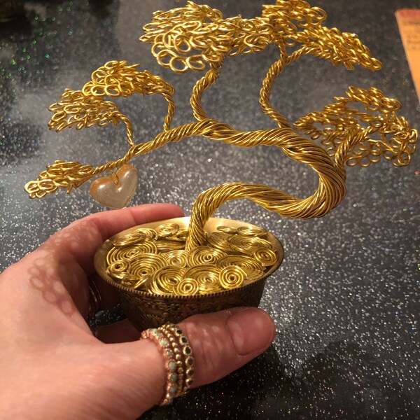 Tree of Life, Epoxy Resin Lake 30cm, Wire Bonsai Feng Shui Decor, Gift ...