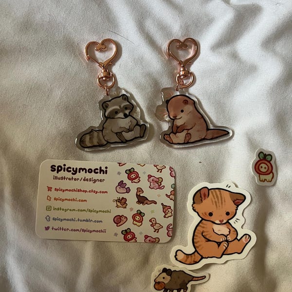 Holographic Rainbow Ducky and Armadillo Sticker Set of 2 / Duck Sticker ...