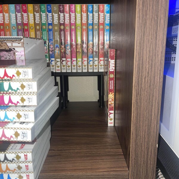 Shelf Riser for Displaying Two Rows of Books on a Single Shelf ...