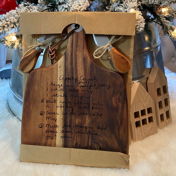 Personalized Recipe Cutting Board - Recipe Engraved - Handwritten Gifts ...