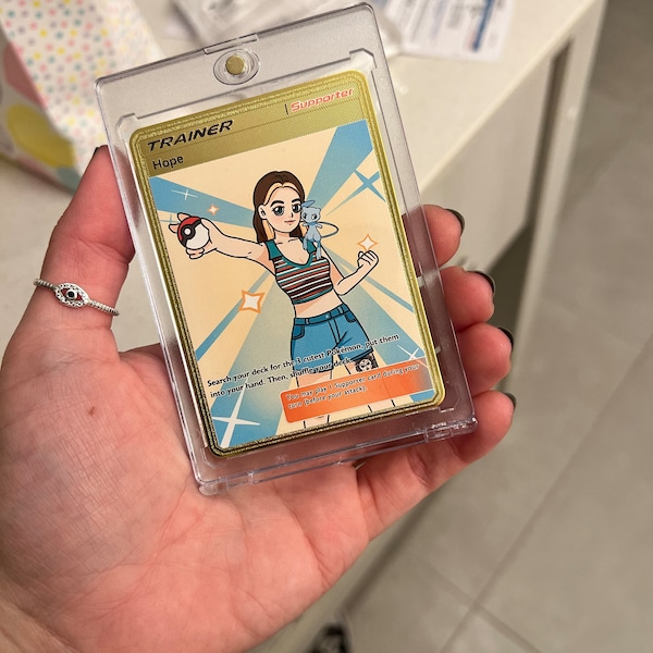 Custom Pokemon Card, Personalized Pokemon Card, Metal Gold Pokemon TCG ...