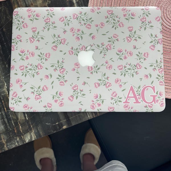Monogram MacBook Case Aesthetic Initials MacBook Pro 13 14 Air 13 M2 M1 ...