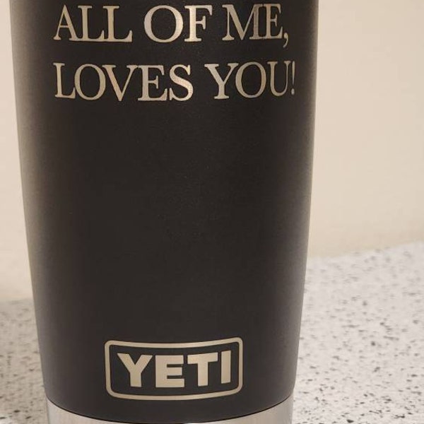 Personalized Initial YETI Tumbler: Laser Engraved 20 Oz Stainless Steel ...