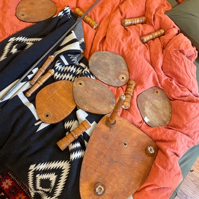 Primitive Handmade Antique Milk Seat, Gnarly Patina Wooden Milking ...