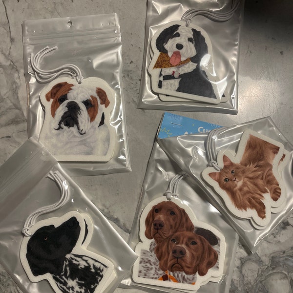 Personalized Dog Magnets - Hand Drawn | Custom Pet Magnets, Dog Head ...