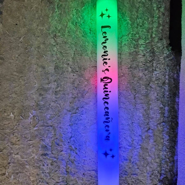 Quinceanera LED Party Foam Glow Sticks 50 Pack Multi-color 16 Inch ...