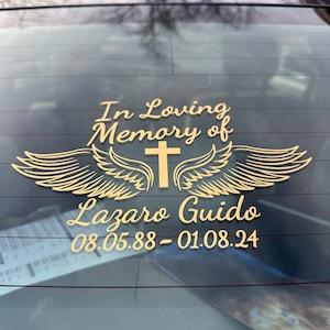 In Loving Memory Sticker Decal Custom Memorial Decal Personalized ...