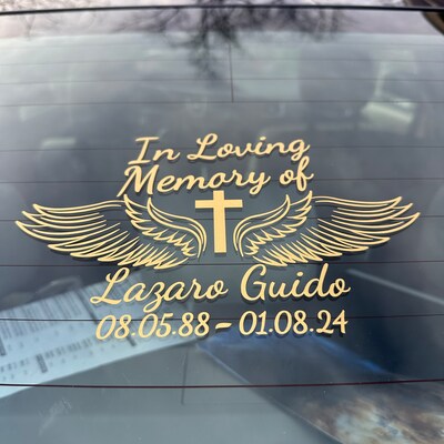 In Loving Memory Sticker Decal Custom Memorial Decal Personalized ...
