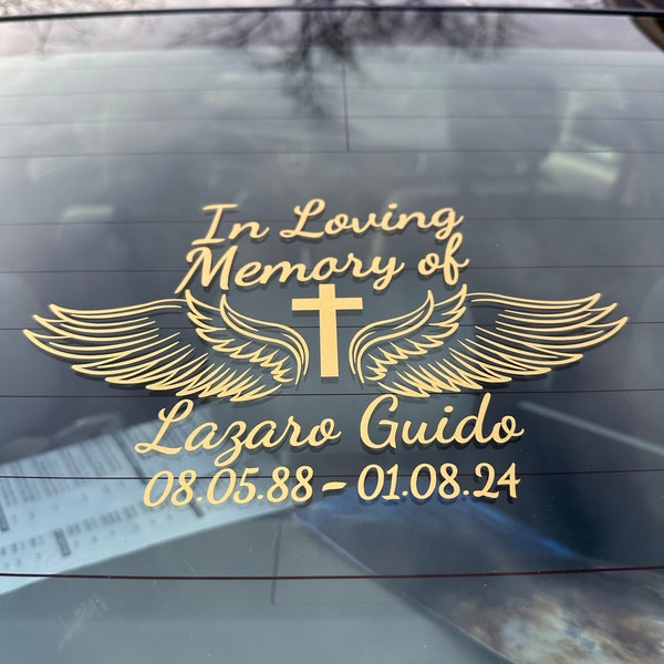 In Loving Memory Sticker Decal - Custom Memorial Decal - Personalized ...