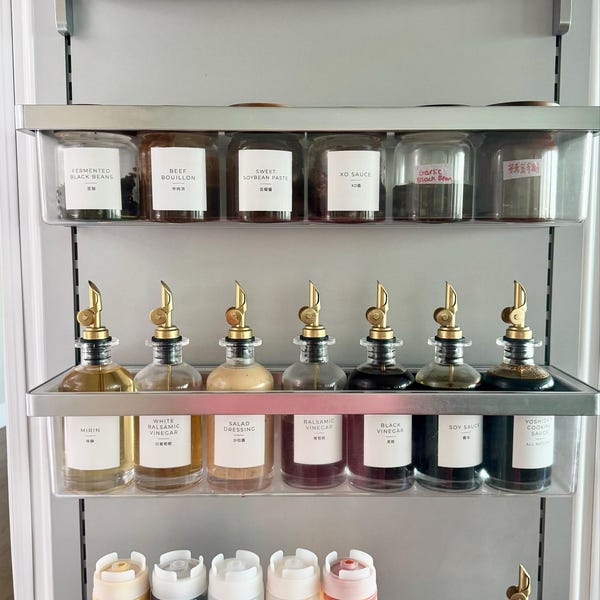 MODERN Font | Pantry Labels | Bilingual Chinese | Water and Oil ...