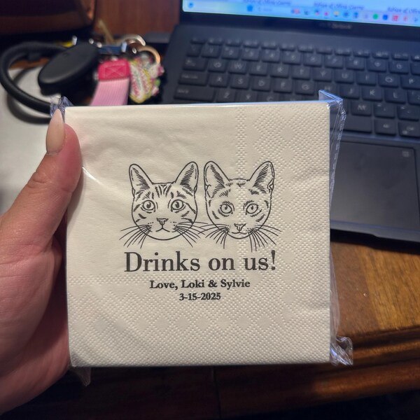 Custom Love Note Handwriting Napkins, Personalized Handwritten Note ...