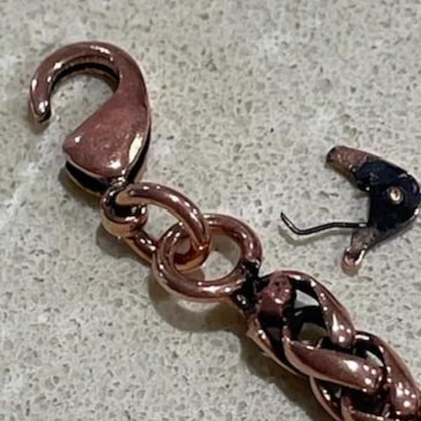 100 % Oxidized Copper Chain Necklace, Top Quality Pure Copper Wheat ...