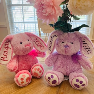 Personalized Easter Bunny, Easter Plushie, Easter Basket Stuffer ...