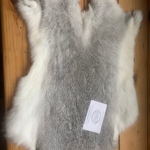 2x WHITE Rabbit Skin Fur Pelt Tanned for Crafts Fabric LARP - Etsy
