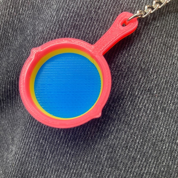 Pansexual Pride Keychain, PAN PAN, Subtle LGBTQ+ Pride, Punny Cute ...