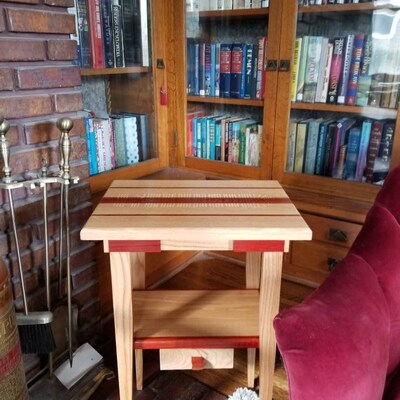Handcrafted Wood Cribbage Table Side Table With Wood - Etsy