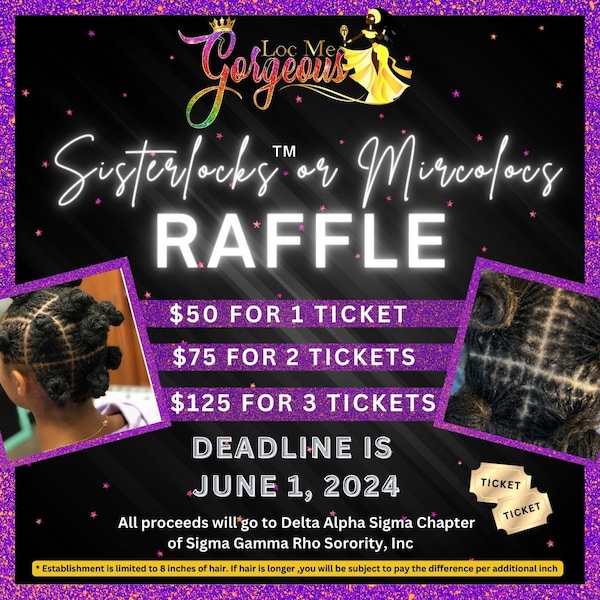 Braids Raffle Flyer, Raffle Ticket Flyer, Giveaway Flyer, Hair Raffle ...