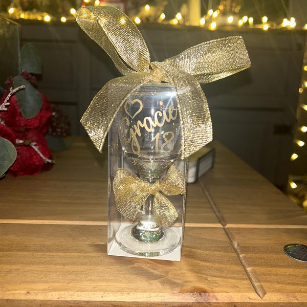 Personalised 40th Birthday CHAMPAGNE Prosecco Flute Glass 40th Birthday ...