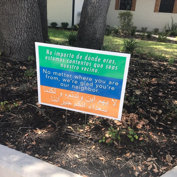 Welcome Your Neighbors Yard Sign // 2-sided // Protest Sign // No ...