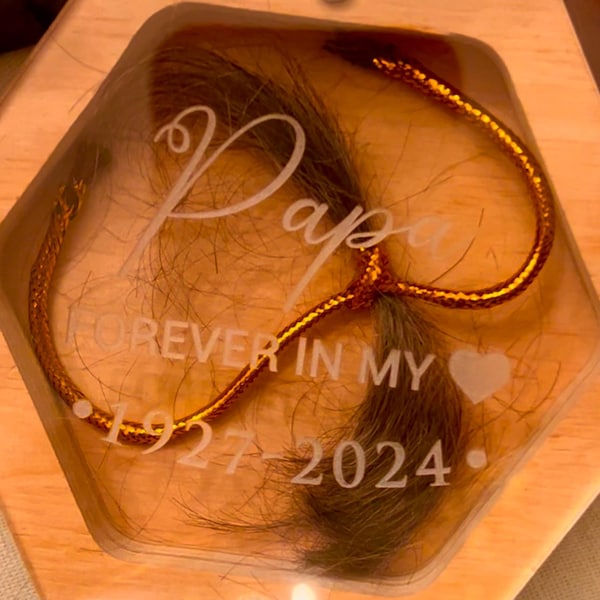 Personalized Memorial Lock of Hair Keepsake Sympathy Gift Loss of ...