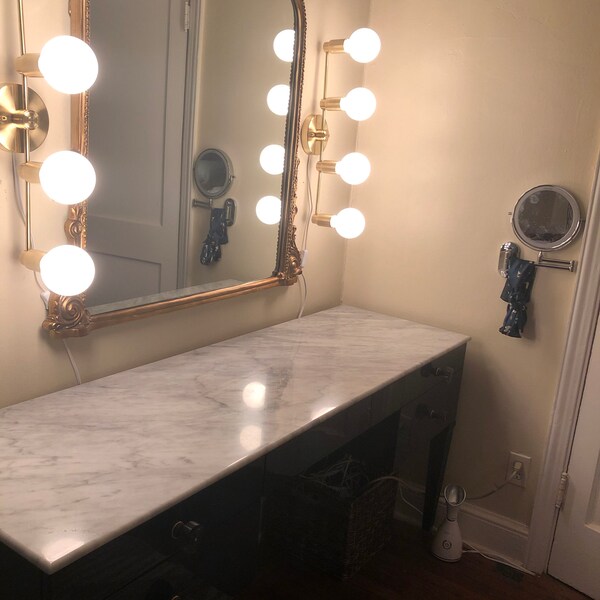 Mirror Vanity - Mirror Light - 4 Bulb Vanity - Bathroom Vanity - Wall ...