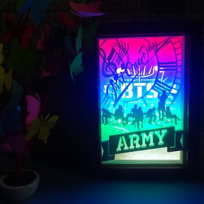 BTS Paper Cutting Light Box Template Files - Etsy