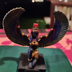 Vintage Isis Mini Statue Small Hand-painted Ancient Egyptian - Etsy