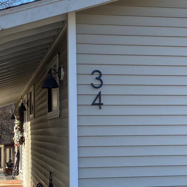 NO DRILLING REQUIRED 7.5" Vinyl Siding House Numbers Black or White - Etsy
