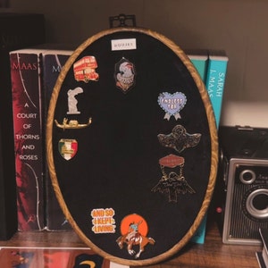 Black Velvet Pin Display, Enamel Pin Hoop, Pin Display Board, Pin ...