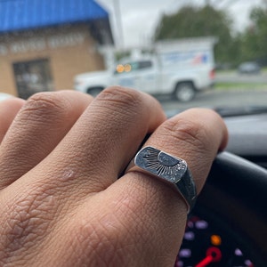 888 Angel Number Signet Ring, 888 Ring by Merchants of the Sun, Unisex ...