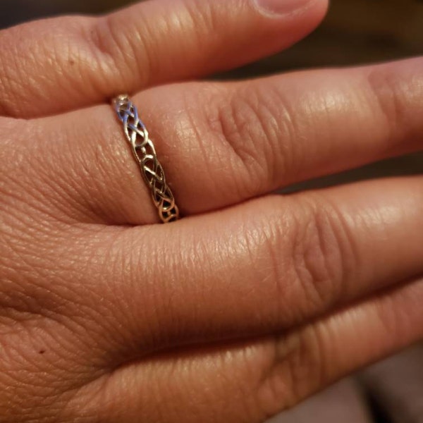Celtic Wedding Ring in White Gold, Celtic Pattern Band, Celtic Knot ...
