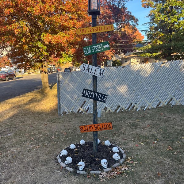 Halloween Directional Sign Individual Signs NO POST Distressed Lawn ...